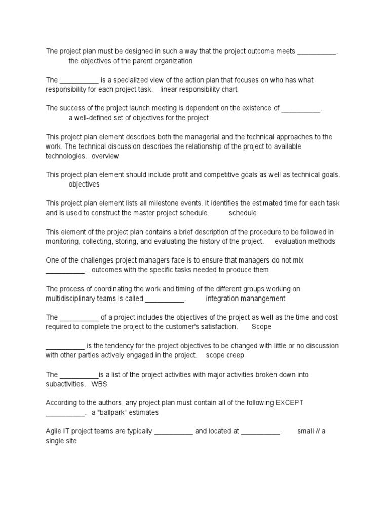 Chapter 6 Project Activity Planning | PDF | Risk | Risk Management
