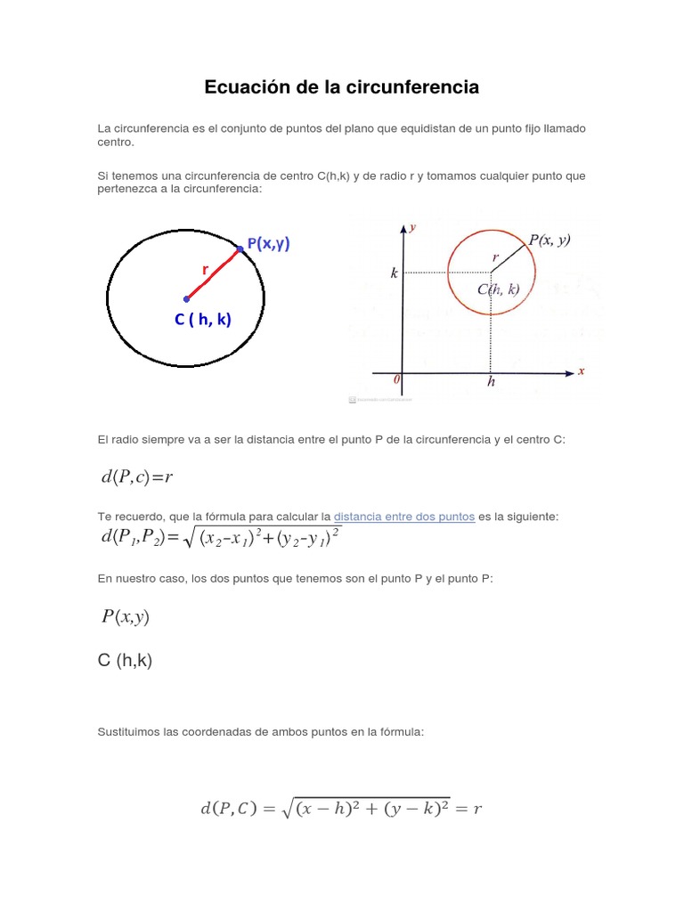 Ecuación General de La Circunferencia | PDF | Circulo | Ecuaciones