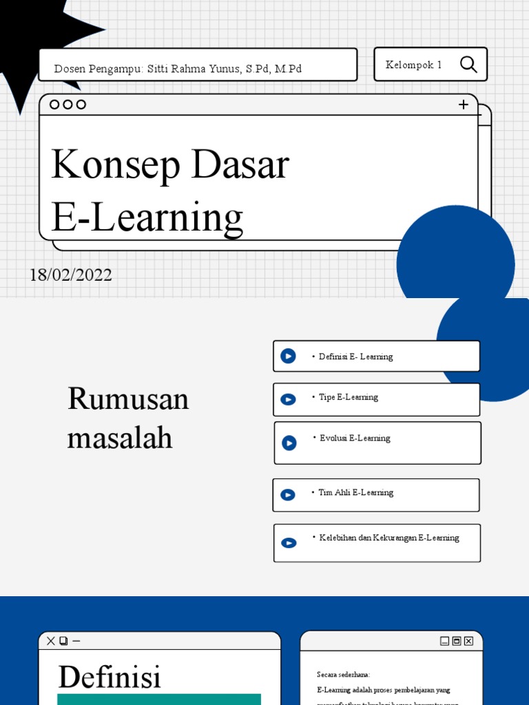 Konsep E-Learning KLP 1 | PDF | Komputer