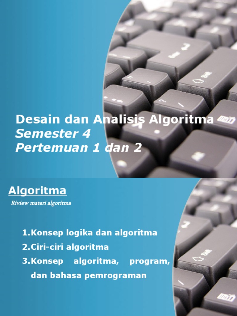 Desain Dan Analisis Algoritma Pertemuan 1 - 2 | PDF