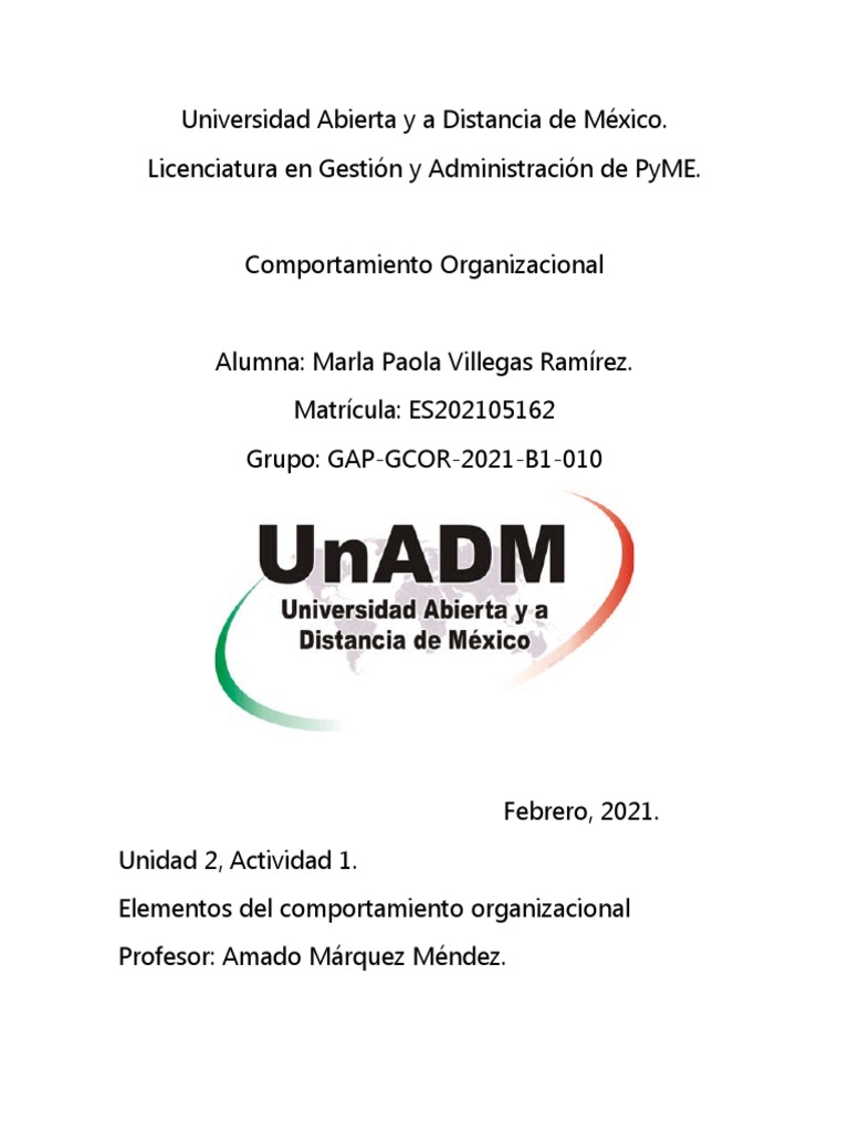 Gcor U2 A1 Mavr | PDF | Comportamiento | Business
