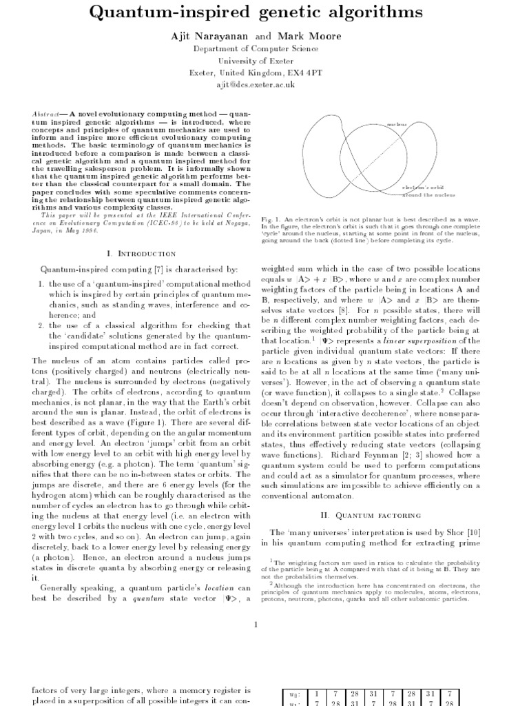 Quantum-Inspired Genetic Algorithms: Applying Concepts from Quantum ...