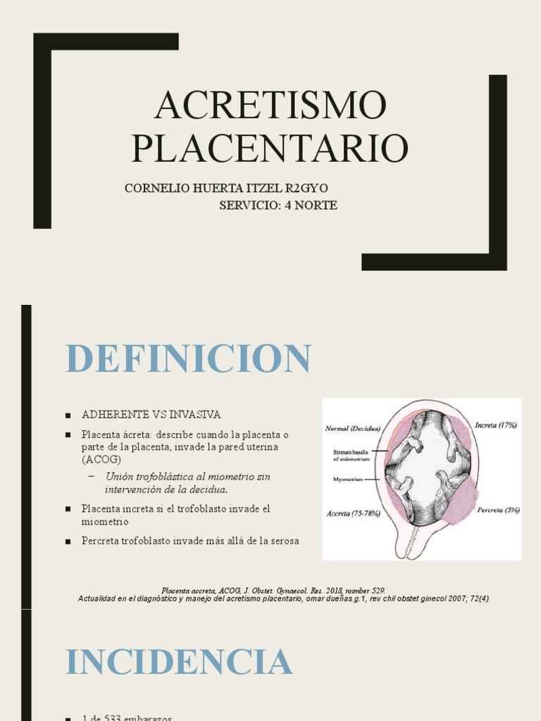 Acretismo 1.1 | PDF | Placenta | Especialidades Medicas