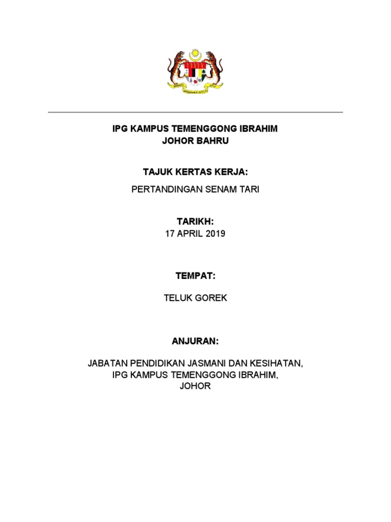 Contoh Kertas Kerja | PDF