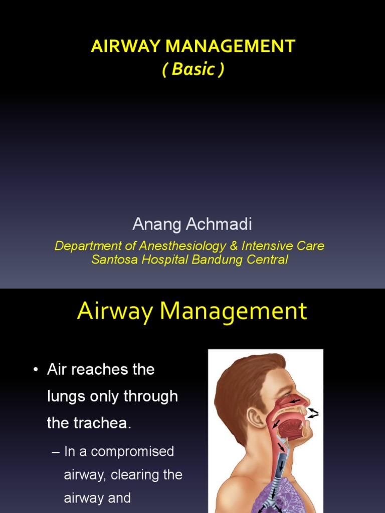 Basic Airway Management | PDF | Larynx | Clinical Medicine