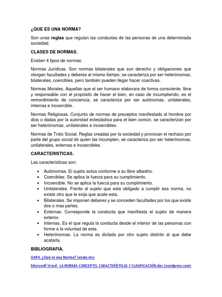 Que Es Una Norma | PDF