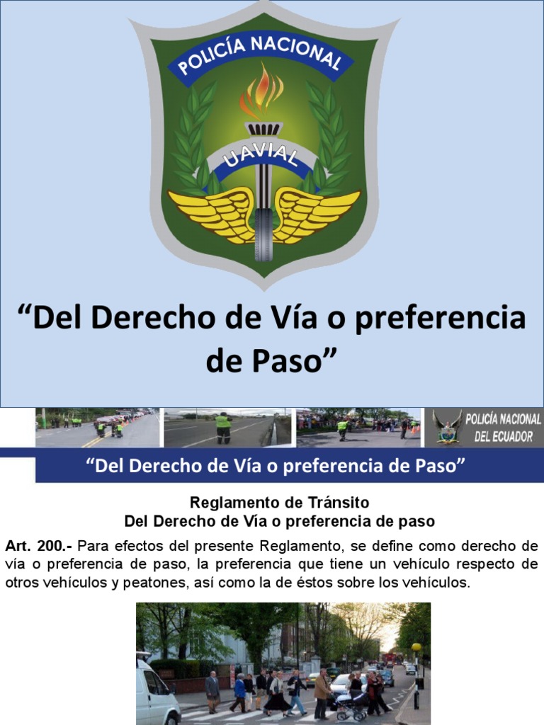 Del Derecho Preferente de Vía y Paso | PDF | Intersección (carretera ...