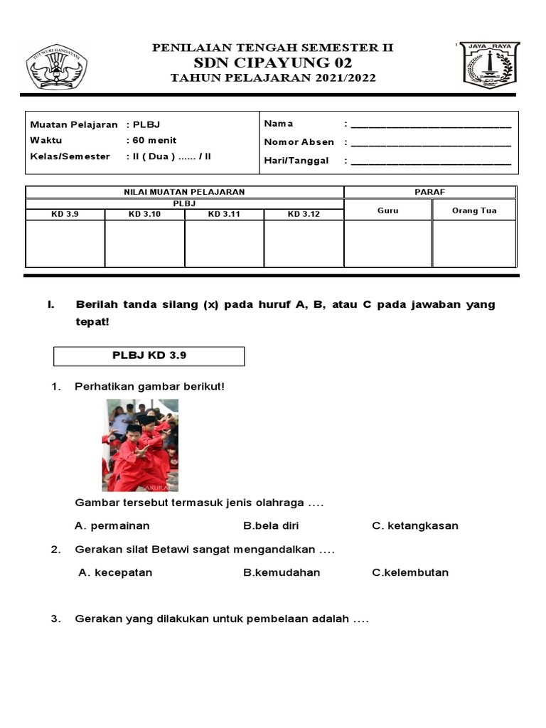 Soal PTS Ii PLBJ Kelas 2 | PDF