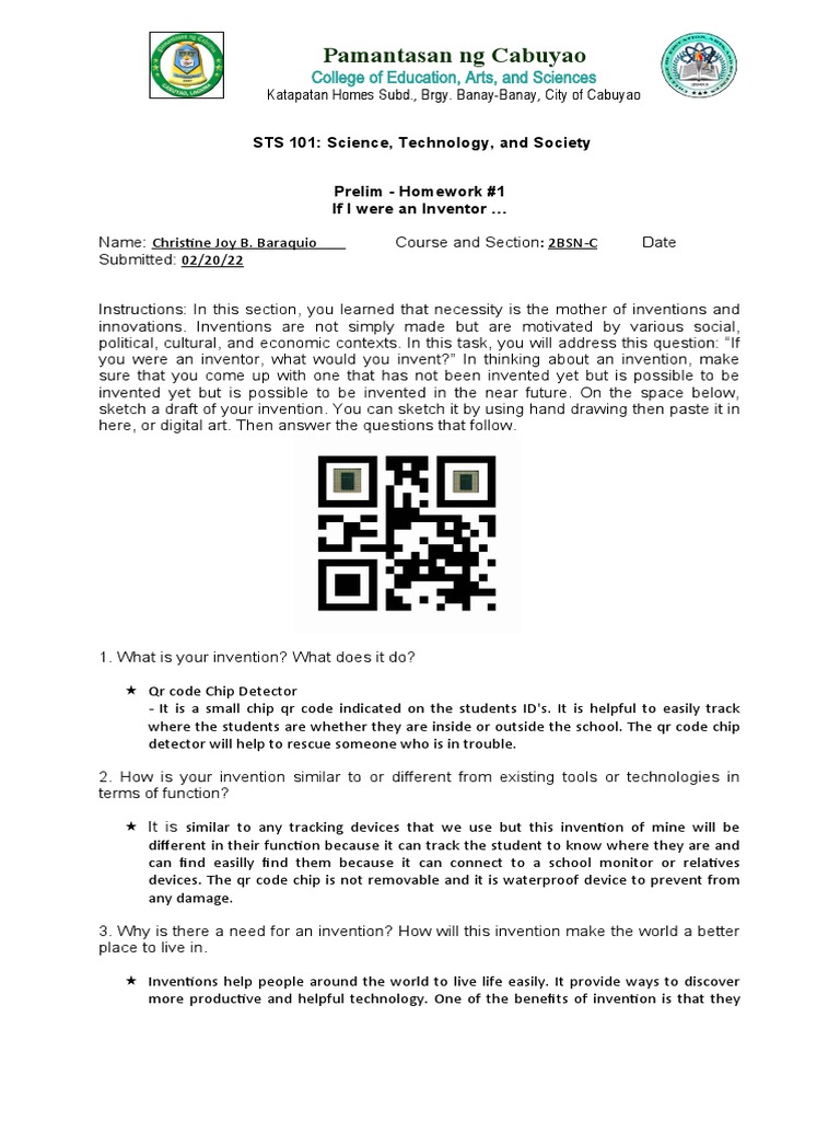 STS-101-Prelim HW 1 | PDF | Invention | Science