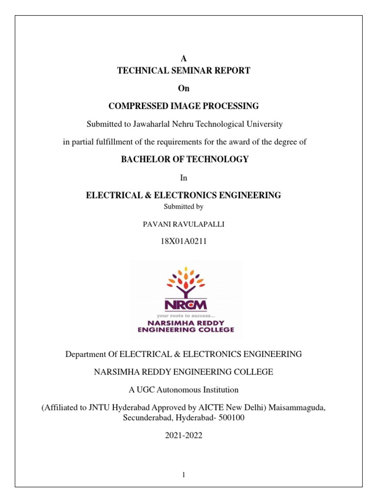 REPORT Compressed Image Processing 45 | PDF | Data Compression ...
