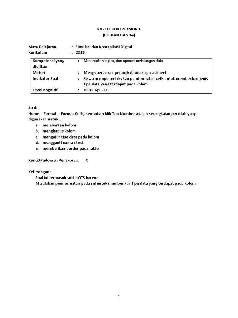 Hitung Simkomdig | PDF | Metode & Bahan Ajar | Seni