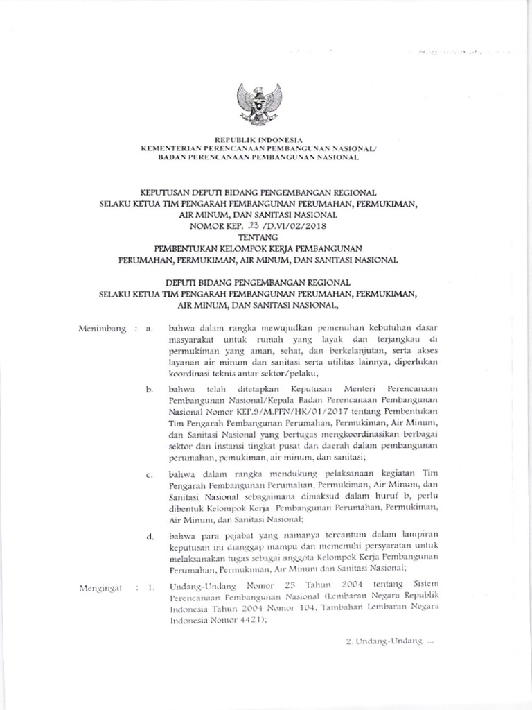 SK POKJA Pokja PPAS Nasional | PDF | Hukum