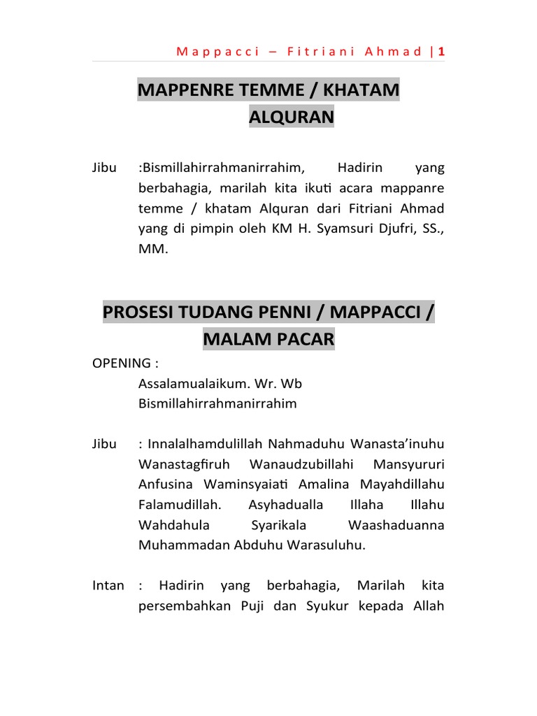 MC Mappacci Pipi | PDF