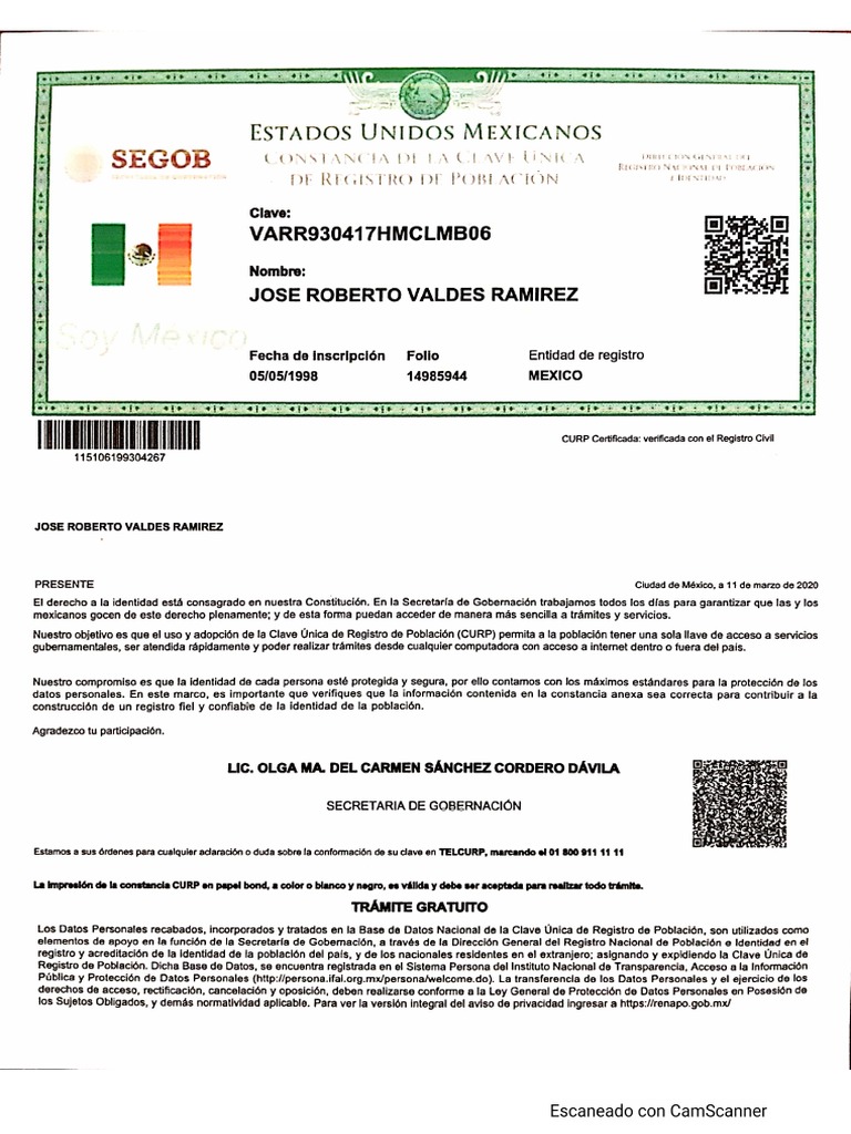 CURP | PDF