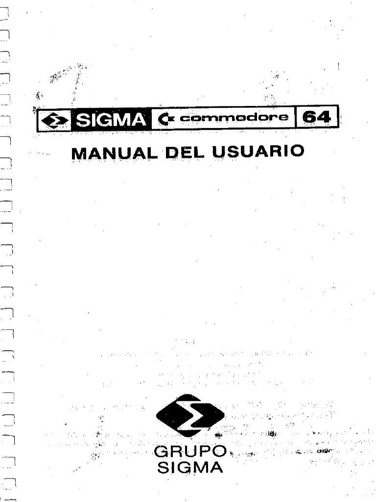 Manual Del Usuario Sigma Commodore 64 | PDF