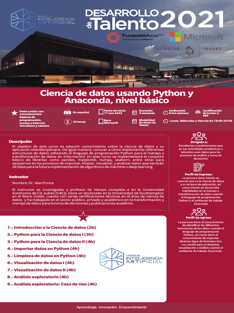 Ciencia de Datos Usando Python y Anaconda, Nivel Basico | PDF | Ciencia de datos | Python ...