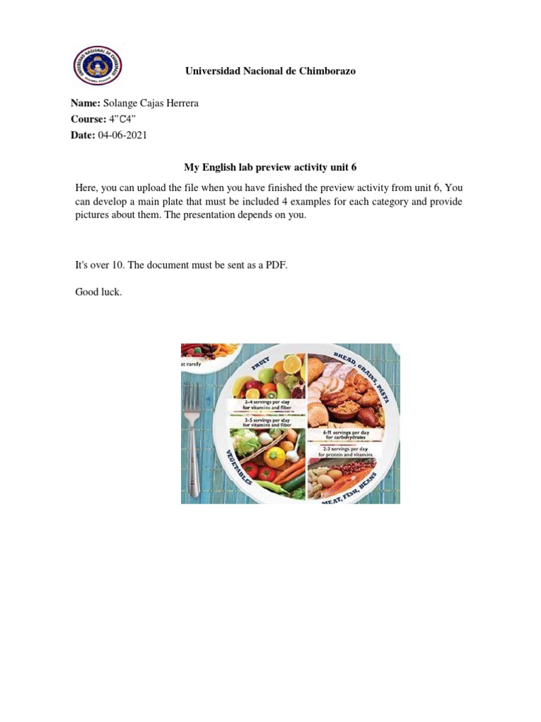 My - English - Lab - Preview - Activity - Unit - 6 | PDF