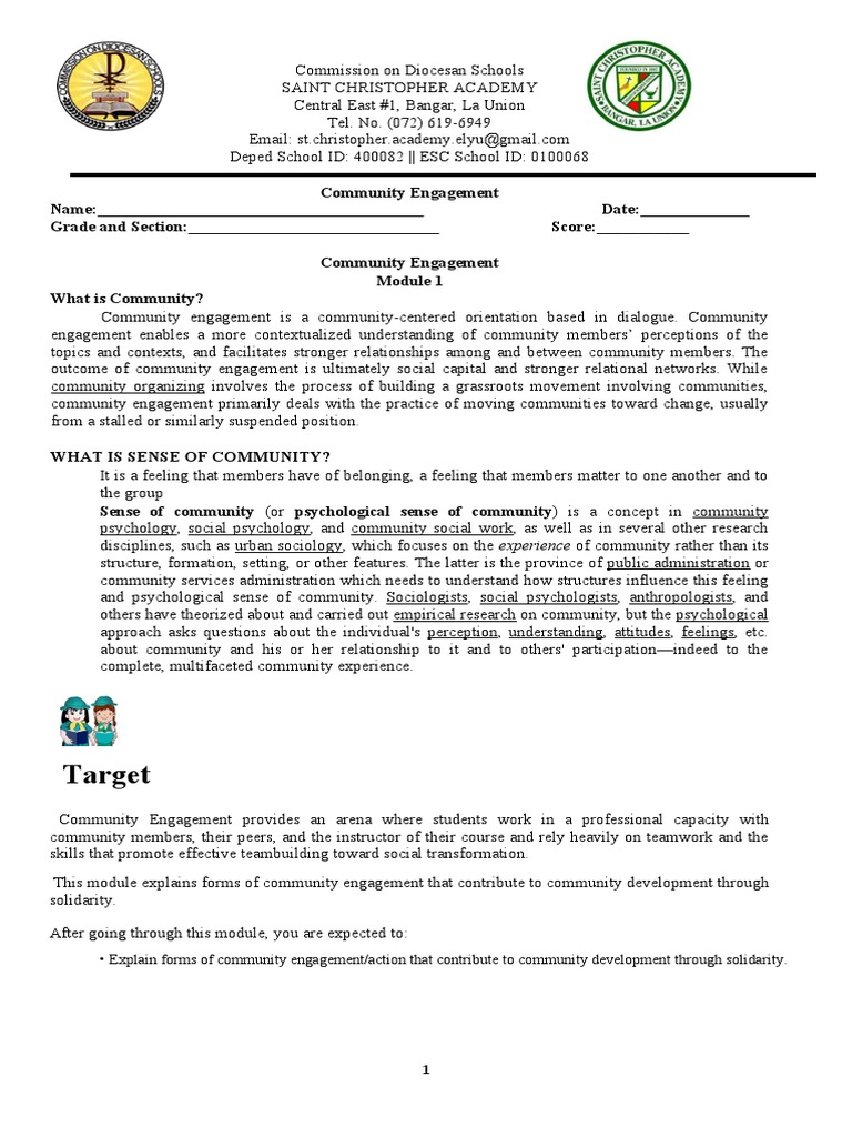 Community Engagement 1 | PDF | Community | Citizenship