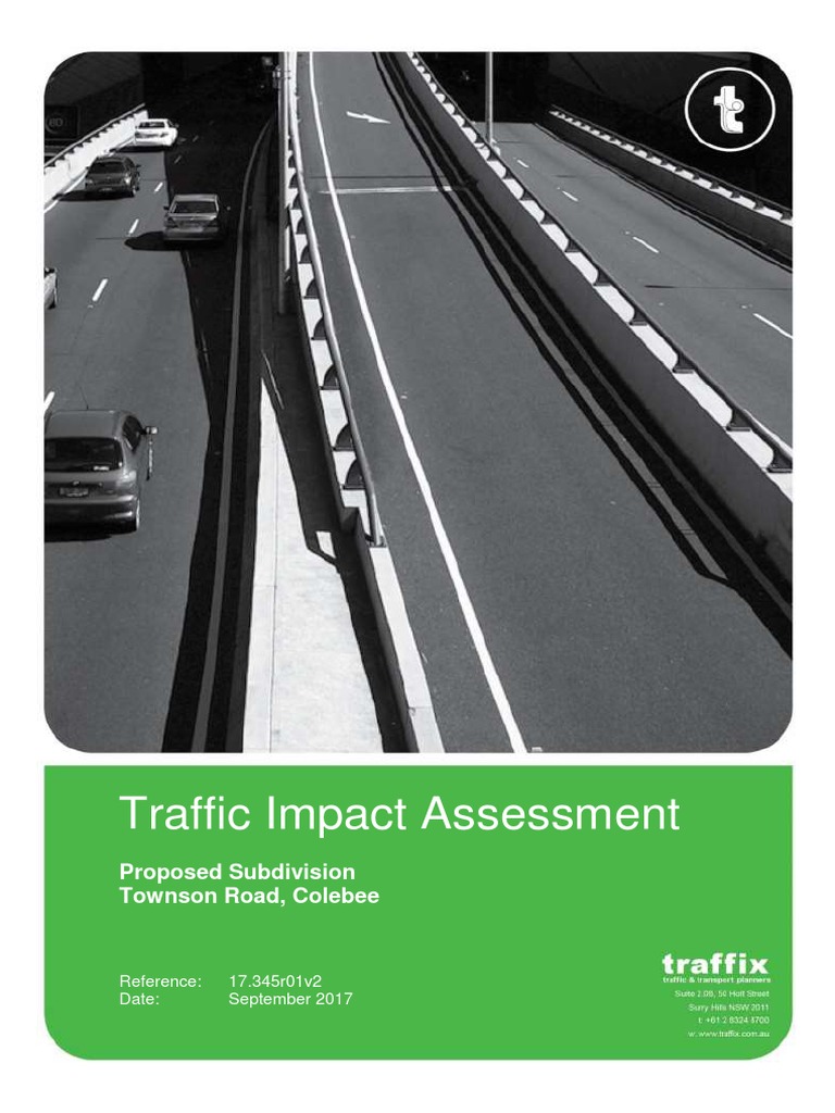 Traffic Impact Assessment Townson Road Colebee Luxeland Development P ...