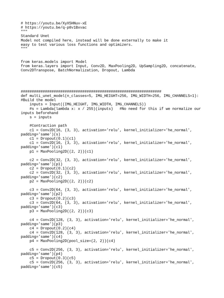 Simple Multi Unet Model Pdf