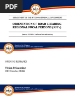 Nationwide Implementation of The Barangay Road Clearing Operations ...
