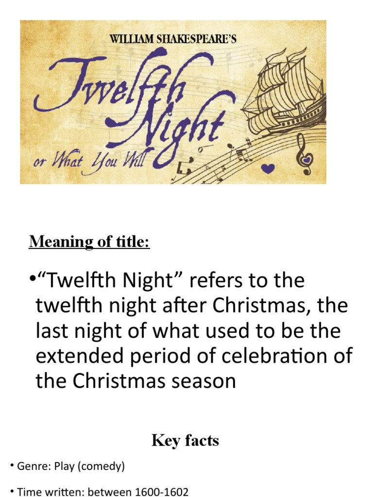 Twelfth Night Introduction | PDF | Twelfth Night | Christmas Onstage