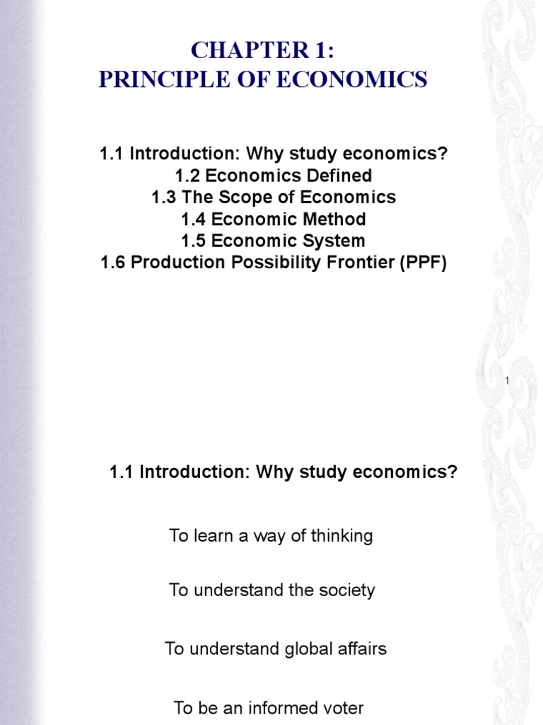 Chapter 1 Principles of Economics | PDF | Economics | Free Market