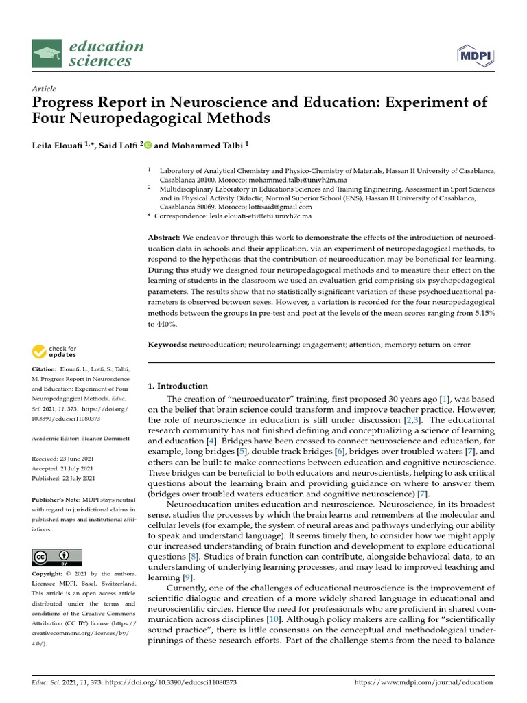Journal of Neuroscience Experiment | PDF | Neuroscience ...