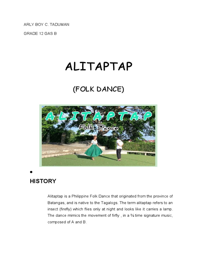 Alitaptap: (Folk Dance) | PDF