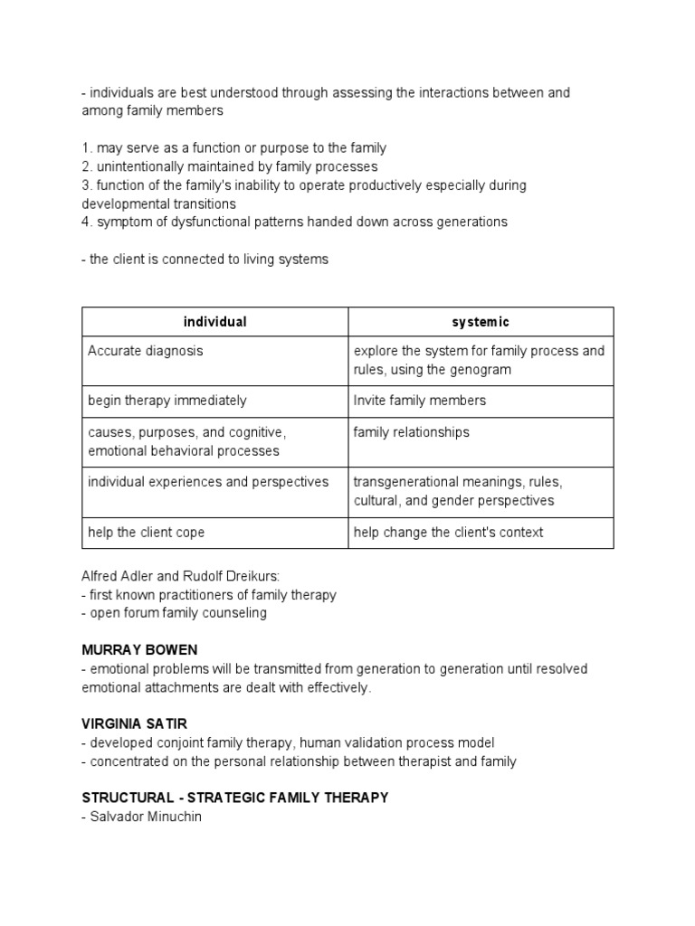 Family Systems Therapy | PDF | Family Therapy | Psychotherapy