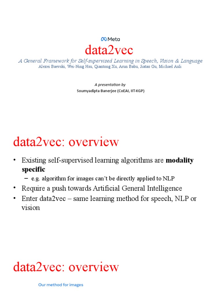 Data2vec: A General Framework For Self-Supervised Learning in Speech, Vision & Language ...