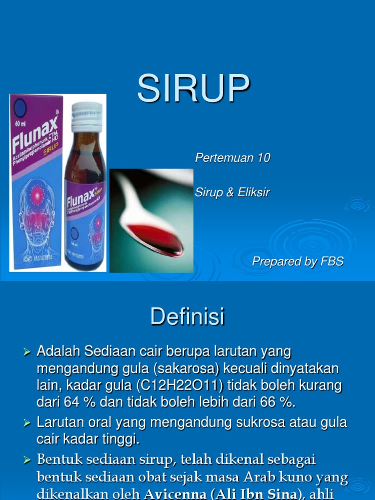 Panduan Lengkap Sirup dan Eliksir Obat | PDF