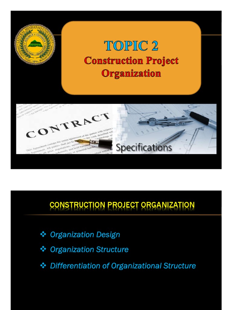 Construction Project Organization Guide | PDF | Organizational ...