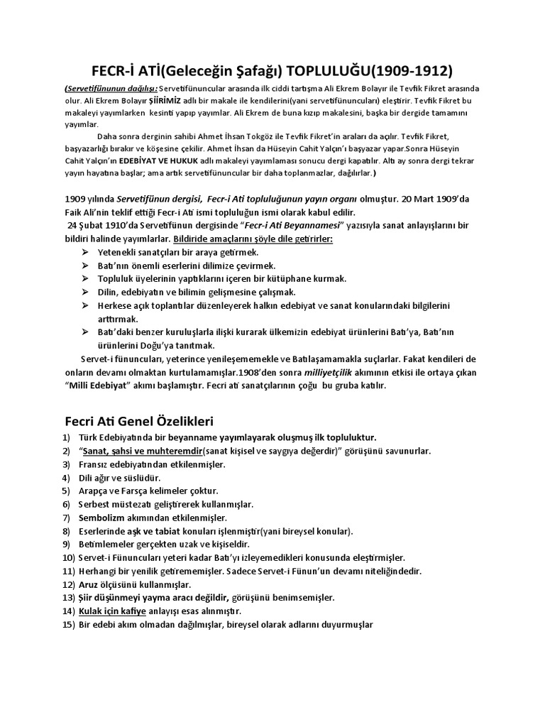 Fecr-I Ati Topluluğu | PDF