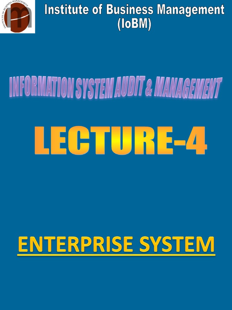 ISAM Lec4 | PDF | Enterprise Resource Planning | Operating System