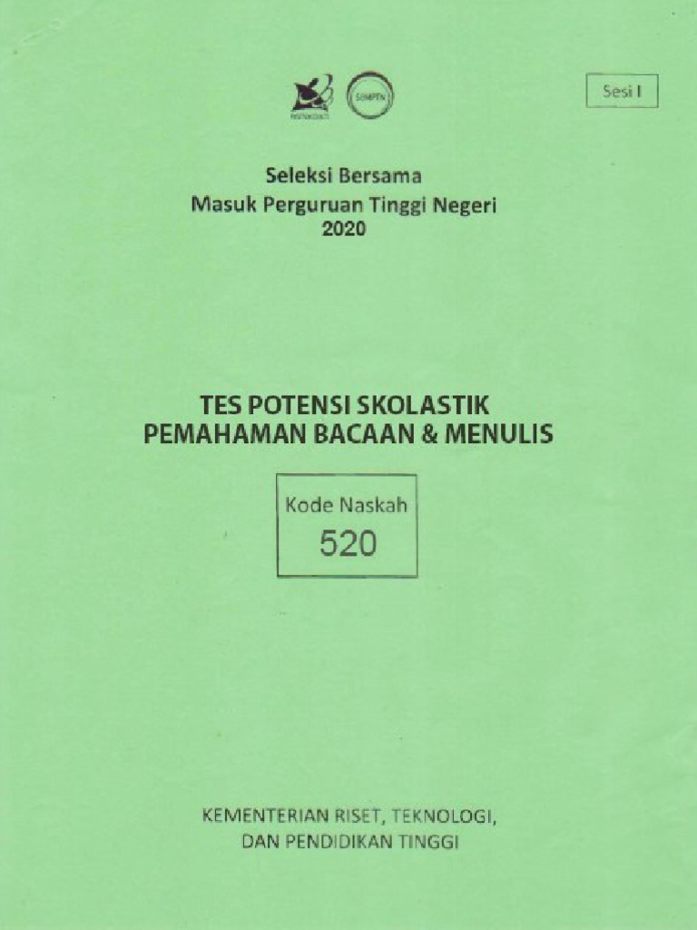 TPS 01 - Pemahaman Bacaan Dan Menulis | PDF