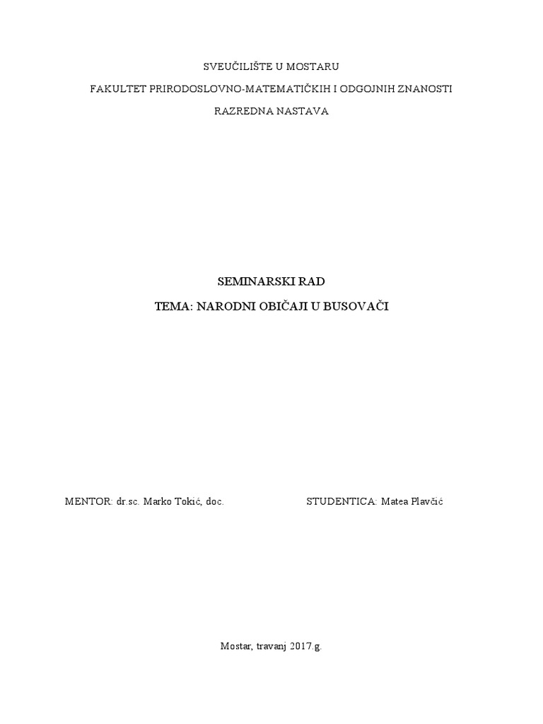 Usmena Knjizevnost | PDF