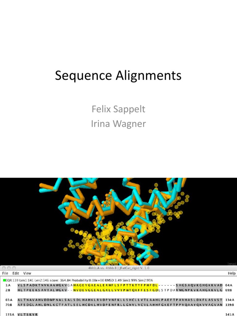 Sequence Alignments: Felix Sappelt Irina Wagner | PDF | Sequence Alignment | Biological Engineering