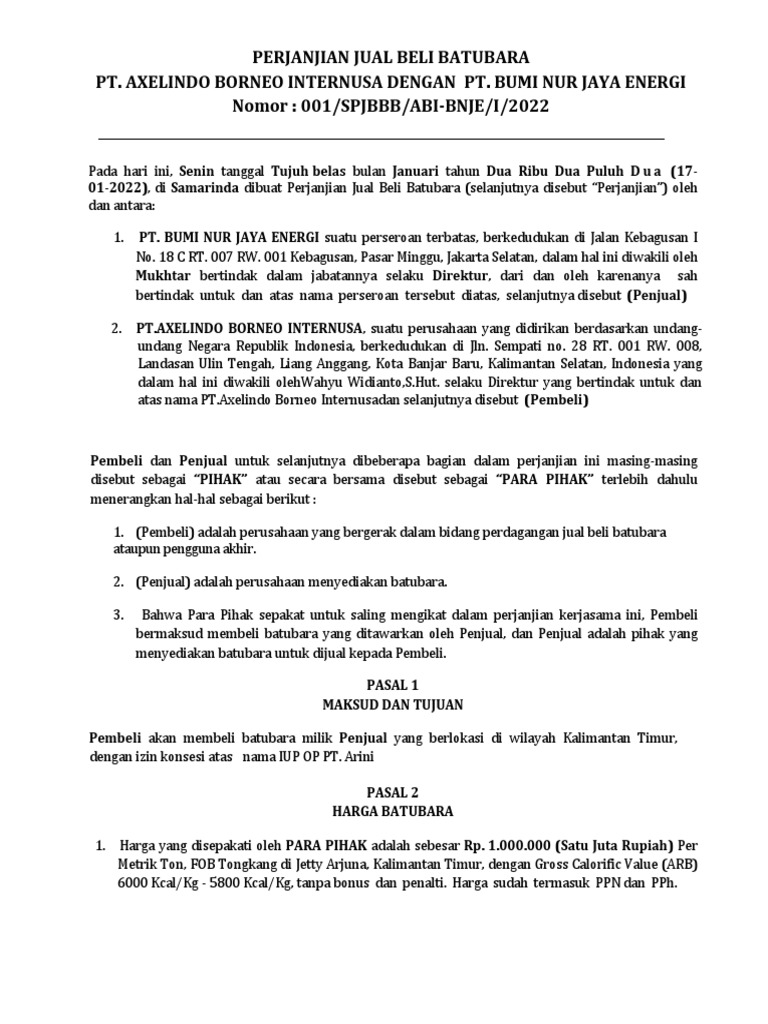 PPJBB Bnje - Abi | PDF