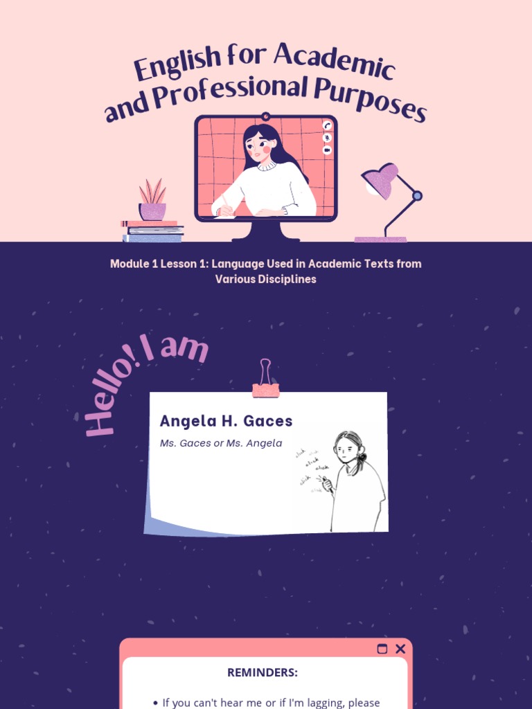 EAPP Module 1 Lesson 1 | PDF | Learning | Communication