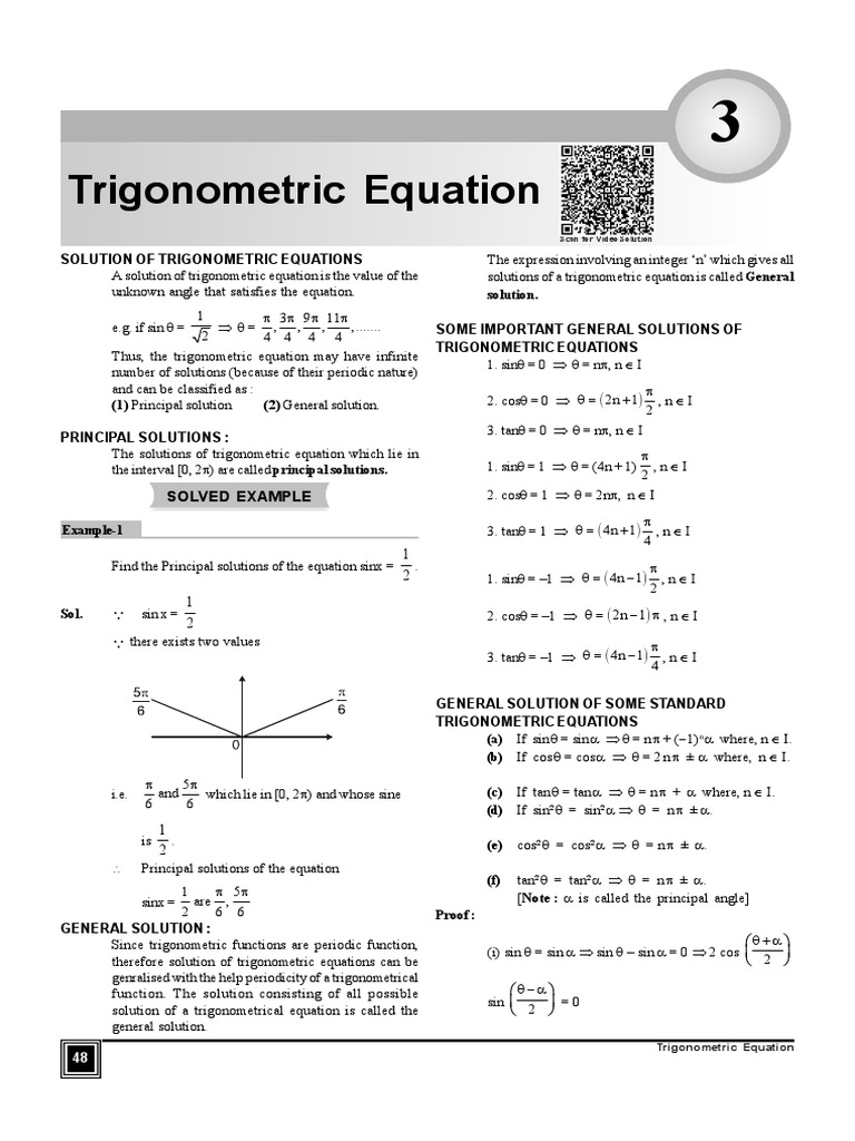 Trigonometric Equation: Solved Example | PDF | Trigonometric Functions ...