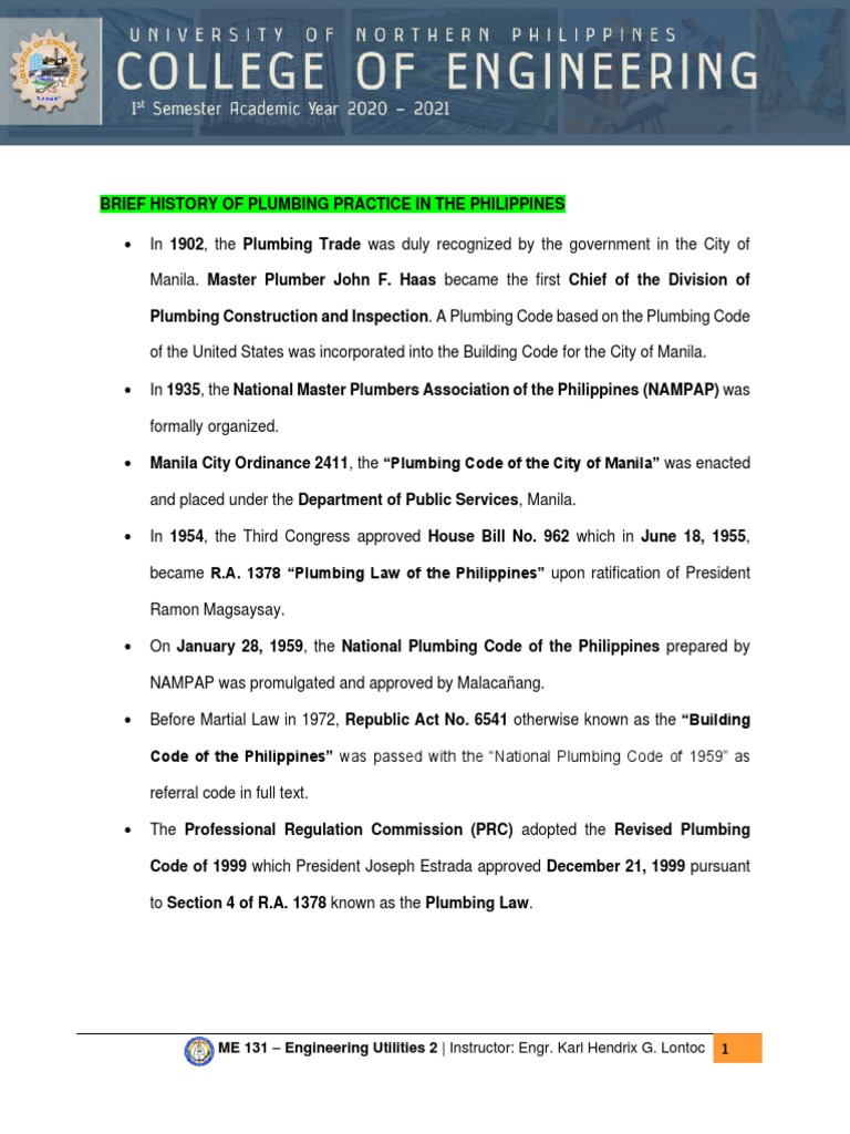 Engineering Utilities 2 - Learning Material 2 | PDF | Water | Taste