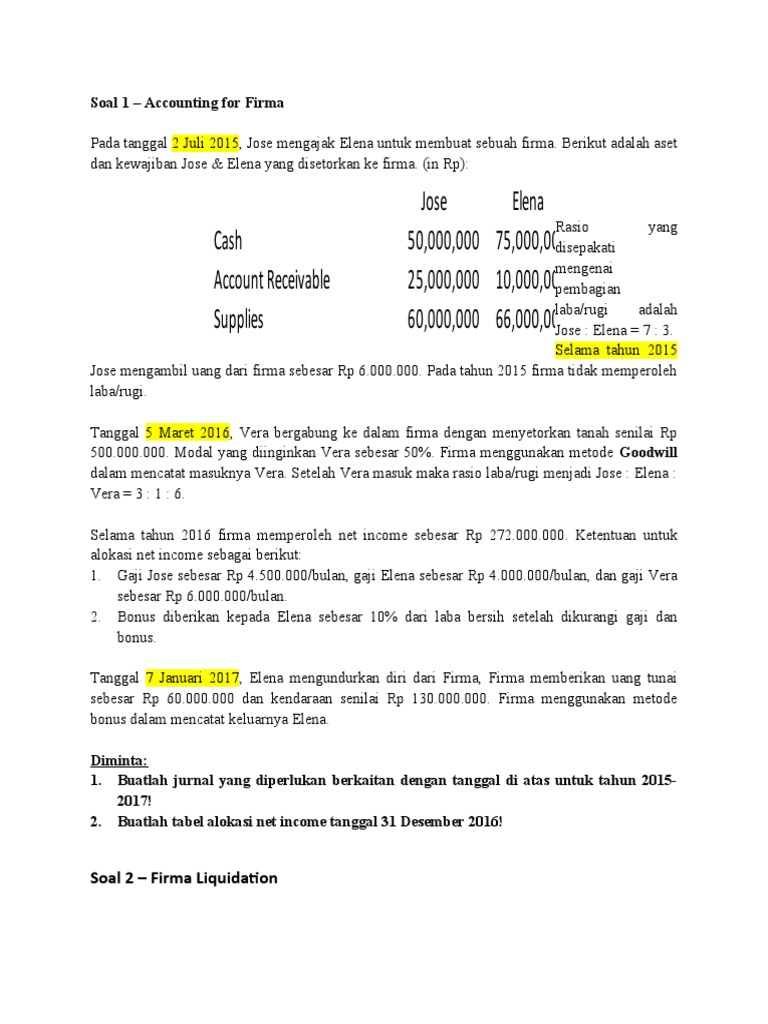Soal Adv1 Quiz Uas Ukrida | PDF