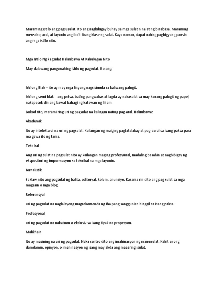 Maraming istilo-WPS Office | PDF