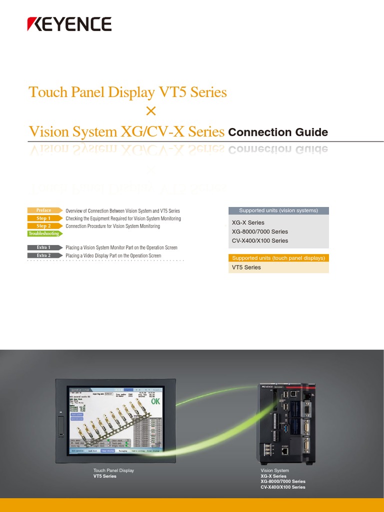 Touch Panel Display VT5 Series Vision System XG/CV-X Series Touch Panel ...
