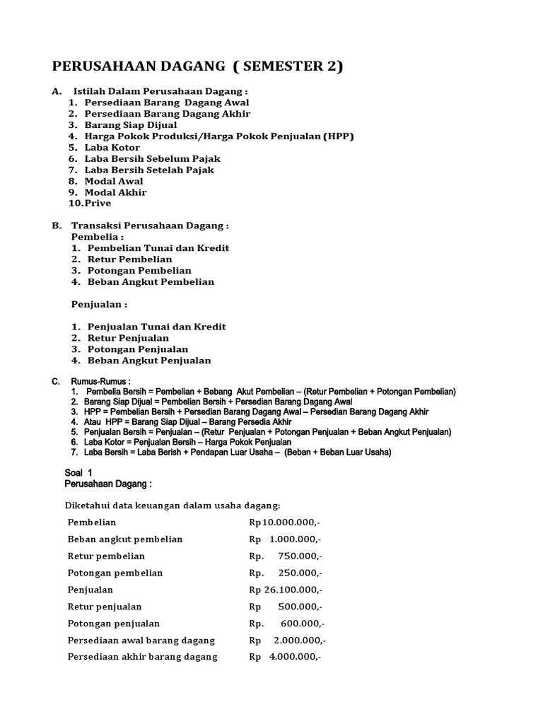 Contoh Perhitungan HPP | PDF