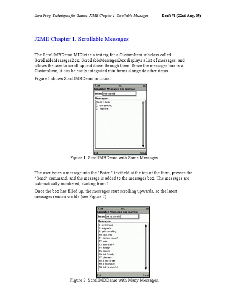 Scroller Messages | PDF | Boolean Data Type | Integer (Computer Science)