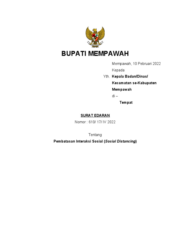 Contoh Surat Edaran | PDF