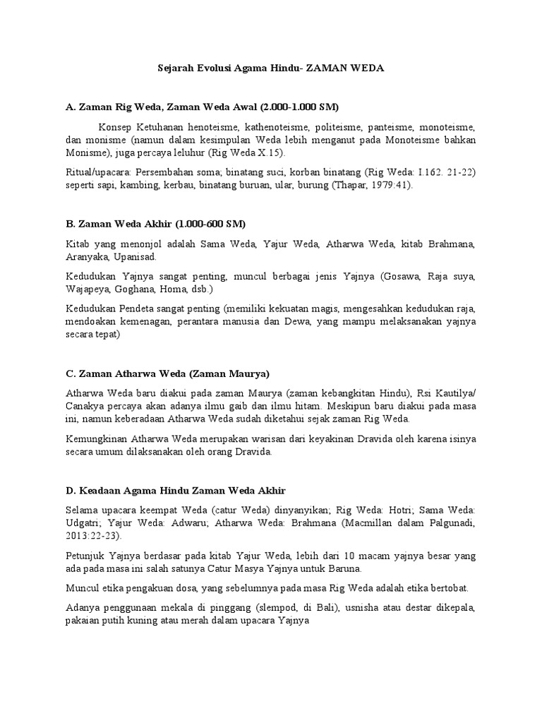 Karakteristik Zaman Weda | PDF