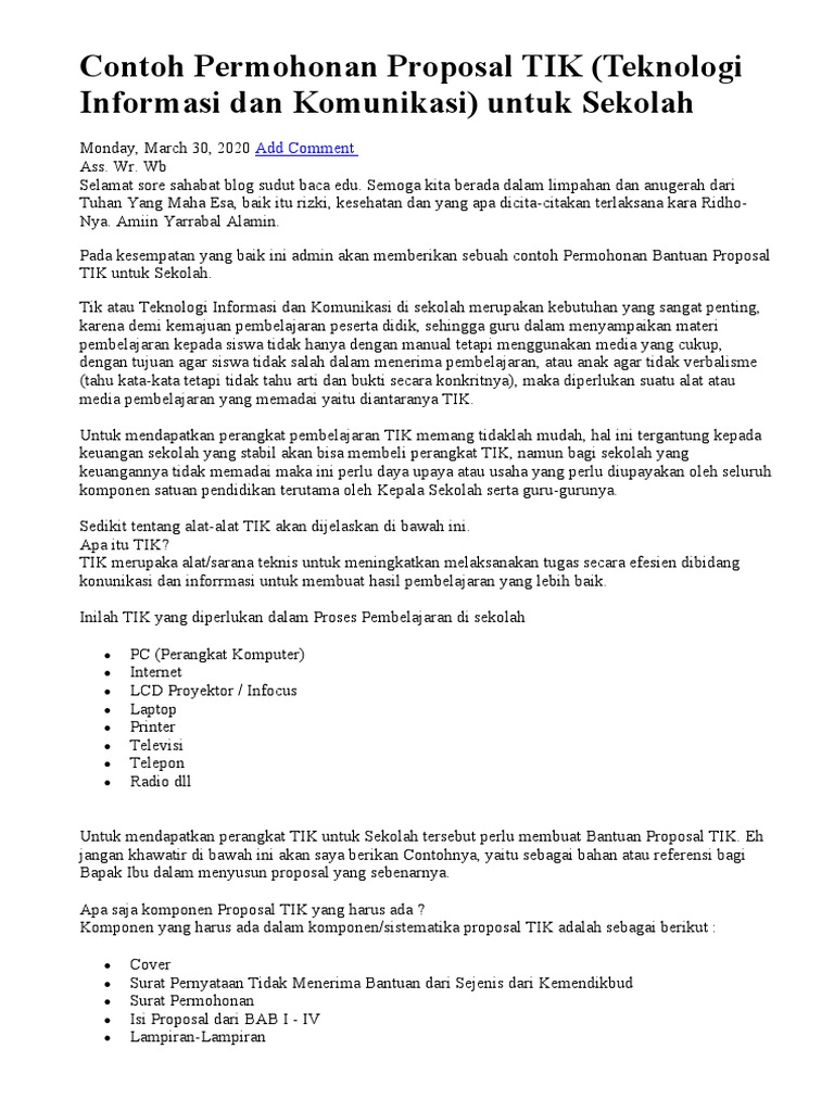 Proposal TIK | PDF